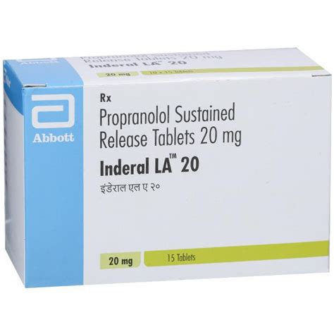 Buy Inderal La 20 Mg Tablet 15 Tab In Wholesale Price Online B2b
