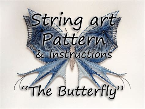String Art Pattern And Instructions Butterfly Etsy