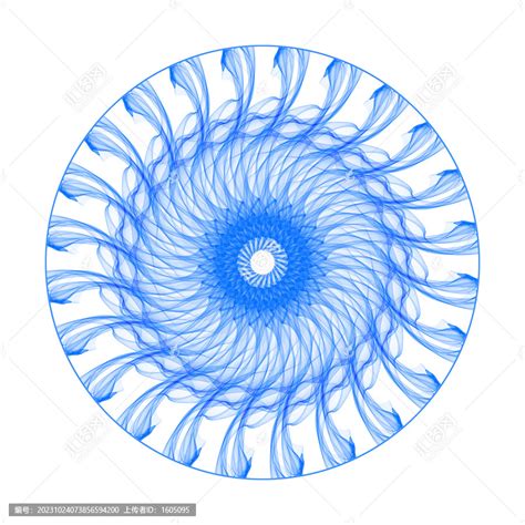 蓝色梦幻分形花 背景底纹 设计素材 设计模板 汇图网www huitu