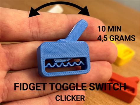 Fidget Toggle Switch Clicker Print In Place By Fifindr Makerworld