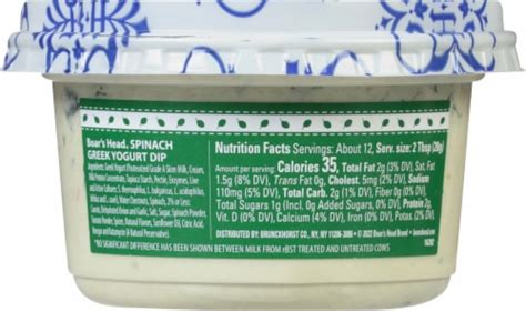 Boars Head Spinach Greek Yogurt Dip 12 Oz 12 Oz Fred Meyer