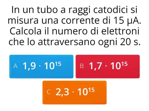 La Corrente Elettrica E Le Leggi Di Ohm Quiz