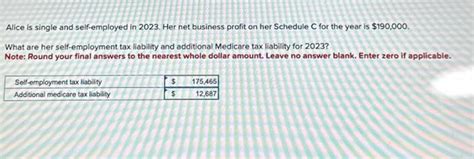 Solved Alice Is Single And Self Employed In 2023 Her Net
