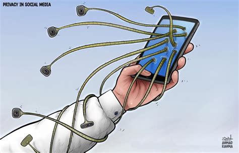 Privacy In Social Media Cartoon Movement