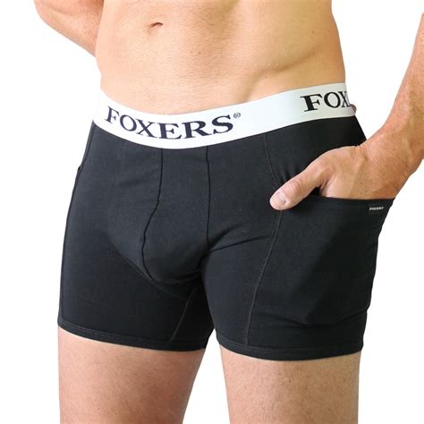 Mens Underwear Foxers Boxer Briefs Pockets