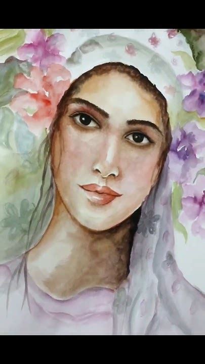 Water Colour Portrait Watercolour Ytshorts Viralreels Painting