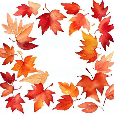 Watercolor Fall Leaves Clipart 29999463 Stock Photo At Vecteezy