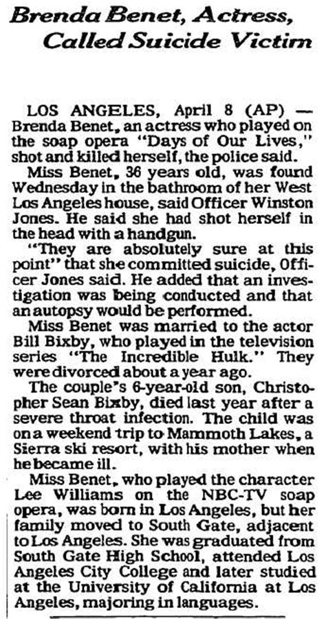 Days Of Our Lives Memorial Tributes