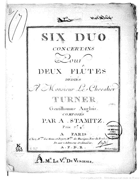 Flute Duos Stamitz Anton IMSLP