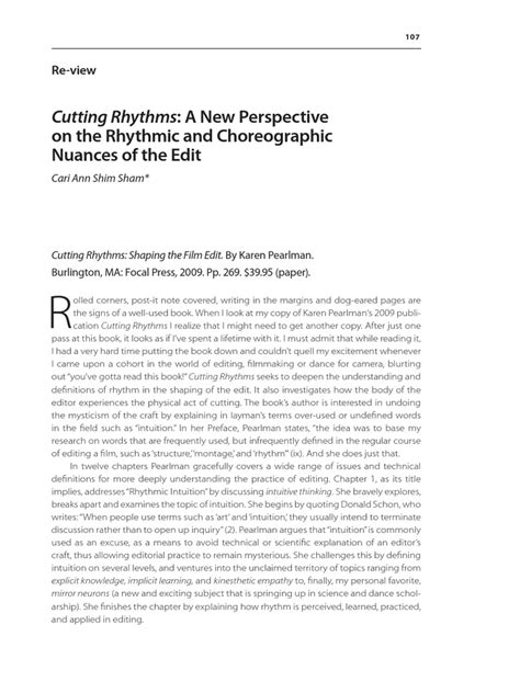 Cutting Rhythms A New Perspective On The Rhythmic Pdf Intuition