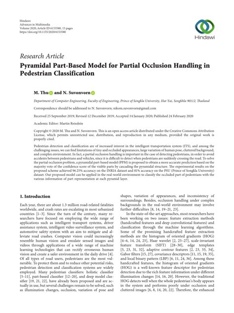 Pdf Pyramidal Part Based Model For Partial Occlusion Handling In