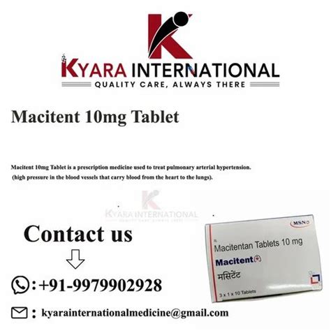 Macitentan Tablet 10mg Macitent At ₹ 1870strip Surat Id 2855676128562