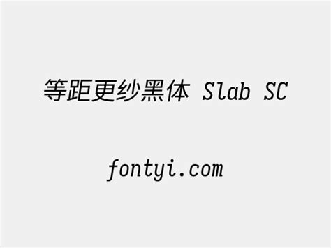 等距更纱黑体 Slab SC 字易网