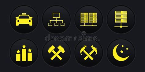 Set Ranking Star Server Data Web Hosting Two Crossed Hammers And