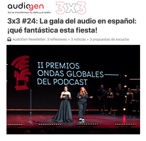 Premios Ondas on Twitter Qué fantástica fiesta La gala de II