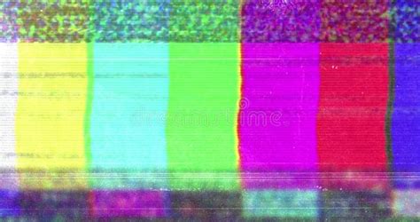 Vhs Glitch Noise Background Realistic Flickering Analog Vintage Tv Signal With Bad Interference