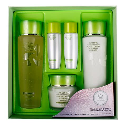 3W Clinic Aloe Full Water Activating Skin Care 5 Set - Корейская ...