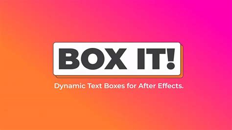 AE脚本自适应底栏边框文字标题动画 Box It v1 3 1 使用教程