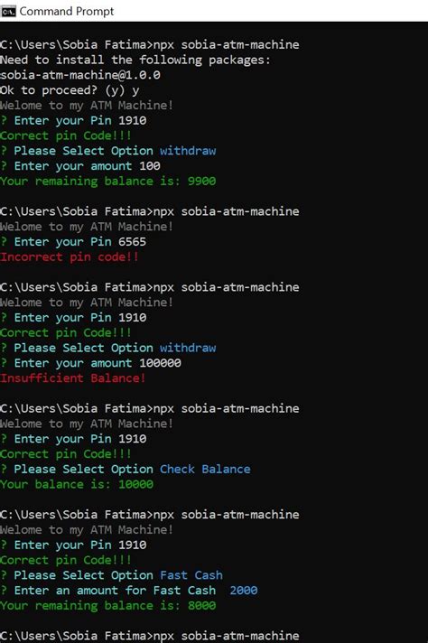 Sobia Fatima On Linkedin Cliatmmachine Typescript Nodejs Inquirer