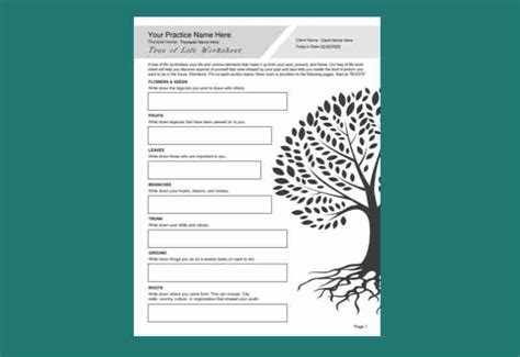 Tree Of Life Worksheet PDF TherapyByPro