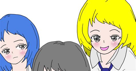 女の子 仲良し三人組 文鎮のイラスト Pixiv