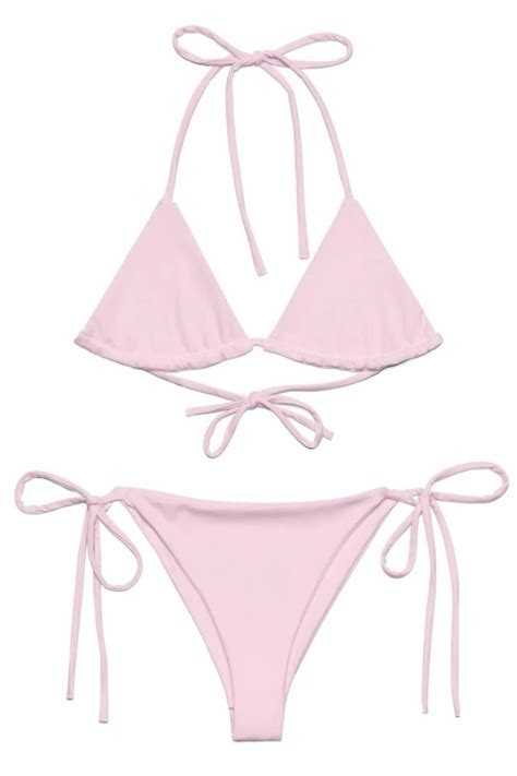 Yaz🐬☀️🫧🏖️🎀 Light Pink Swimsuit Cute Bathing Suits Bikinis Light