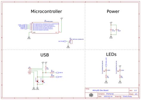 Simplified Digispark Only Usb And External Pin OSHWLab