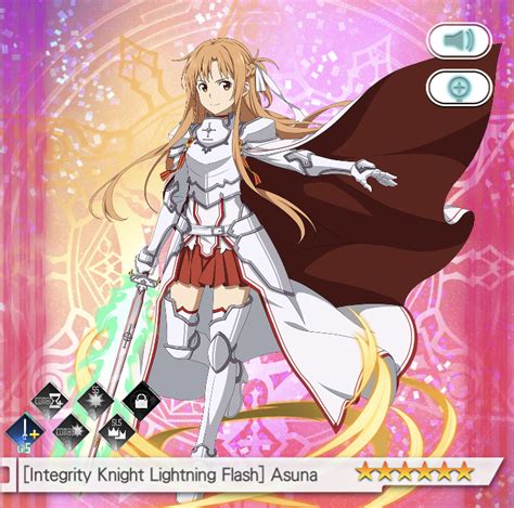 Integrity Knight Lightning Flash Asuna Sword Art Online Memory