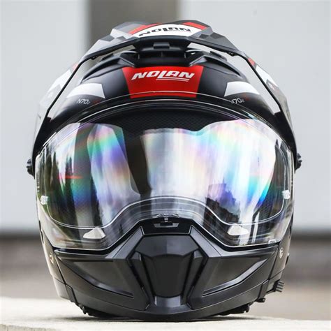 Capacete Nolan N70 2 X Grandes Alpes Matte Black Red Big Trail Off