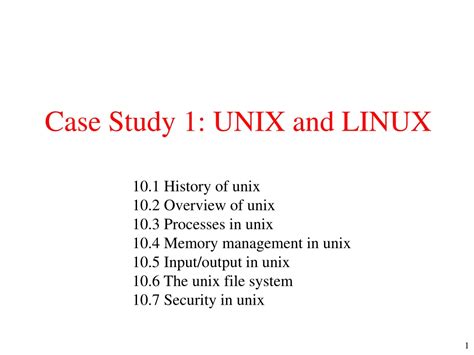 Ppt Case Study 1 Unix And Linux Powerpoint Presentation Free
