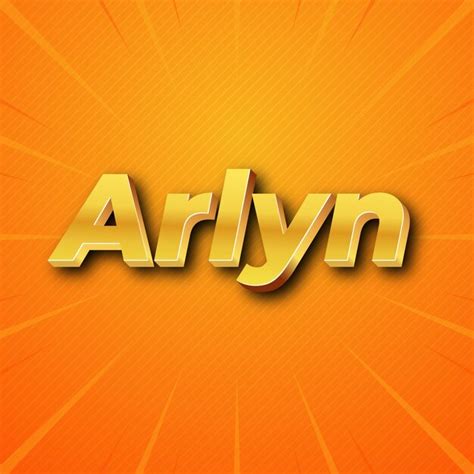 Premium Photo Arlyn Text Effect Gold  Attractive Background Card
