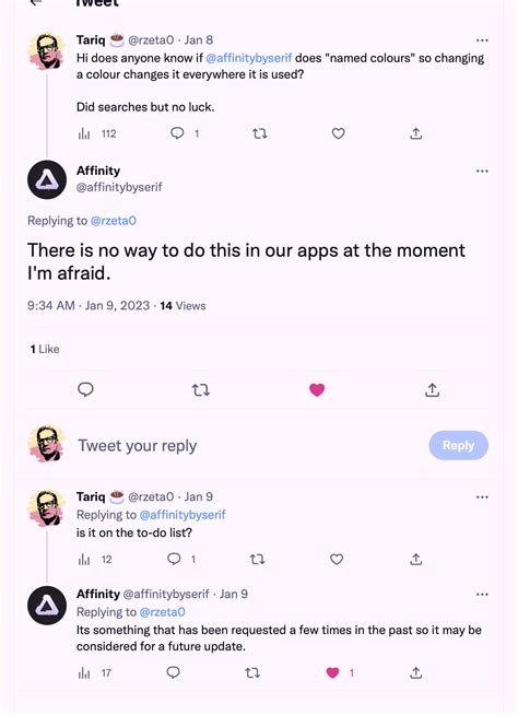 Suggestion Named Colours Colour Styles Feedback For The Affinity V2 Suite Of Products