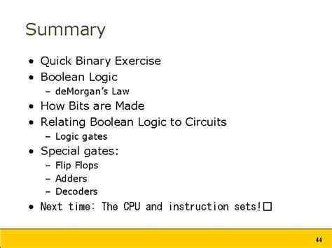 I 206 Lecture 3 Boolean Logic Logic Circuits