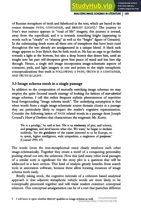 Analyzing Image Schemas In Literature Pdf
