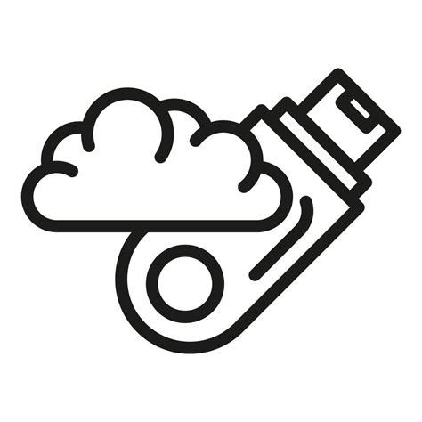 Memory Stick Icon Outline Vector Drive Data 15890564 Vector Art At