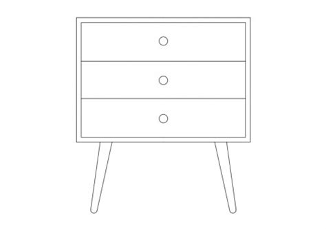 Bedside Table Elevation Cad Block Kaley Furniture Vrogue Co
