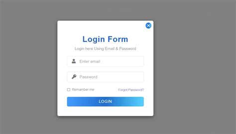 Popup Login Form Design Using Html And Css Foolishdeveloper