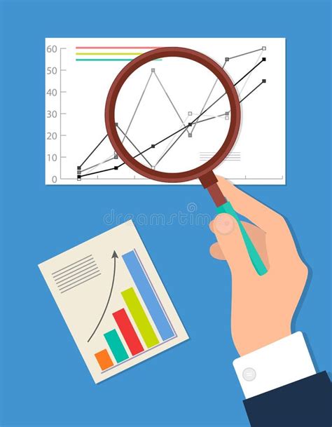 Searching Process Analytics Vector Illustration Stock Vector