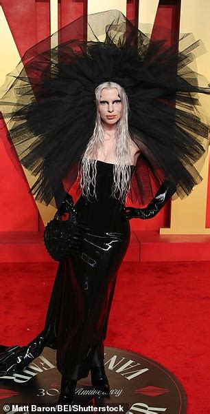 Julia Fox Makes A Statement In A Pvc Gown With A Dramatic Tulle