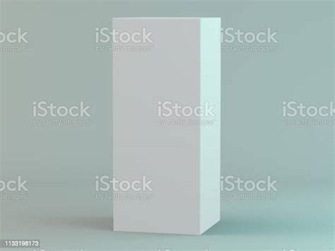 반사와 흰색 배경에 빈 수직 상자 3d 0명에 대한 스톡 사진 및 기타 이미지 0명 3차원 형태 가리기 Istock