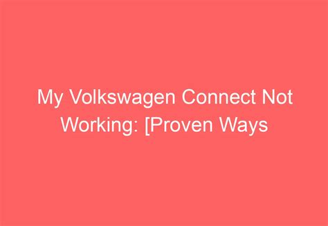 Volkswagen Bluetooth Audio Not Working Fixed VolkswagenBuddy