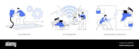 Data Transfer Abstract Concept Vector Illustrations Stock Vector Image