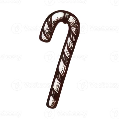 Ai Generated Candy Cane Black And White Drawing Ai Generated 34964800 Png