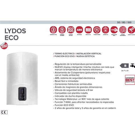 Termo ARISTON LYDOS ECO 100 V EU