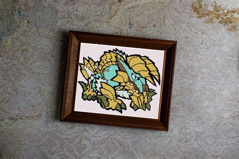 Pattern Zinogre Chibi Cross Stitch Pattern Instant Download Pdf Etsy