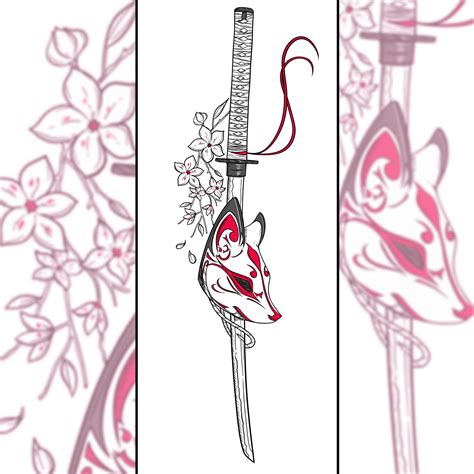 Artstation Kitsune Tattoo Design