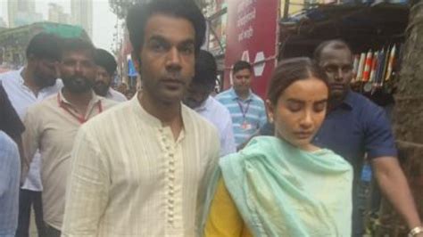 Rajkummar Rao Patralekha Visit Lalbaugcha Raja Glamsham