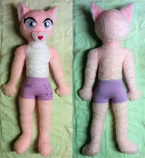 Anthro Cat Plush Life Size By Pixiepandaplush On Deviantart
