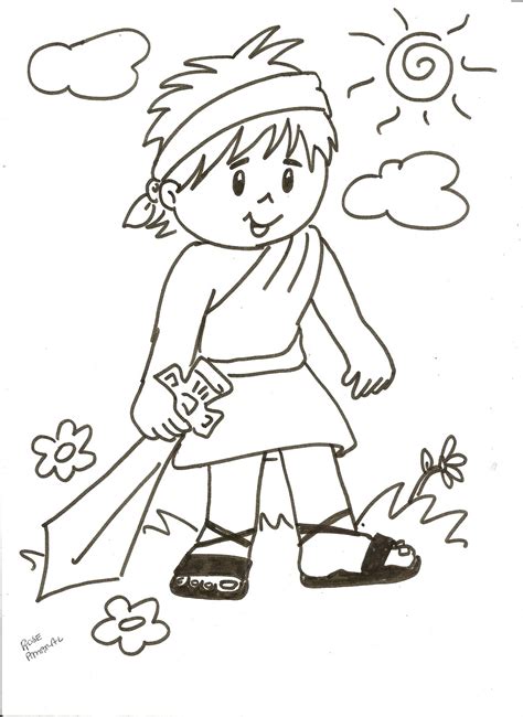 Evangeliza Crian As E Adolescentes Davi Para Colorir 16224 The Best