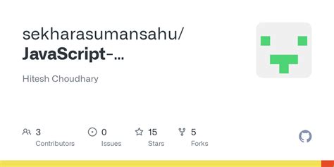 Github Sekharasumansahu Javascript Hiteshchoudhary Hitesh Choudhary